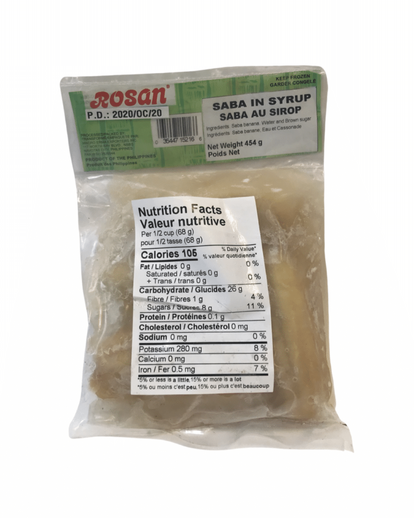 Rosan Saba in syrup (Saba Q) 30/16Oz | Corinthian Distributors