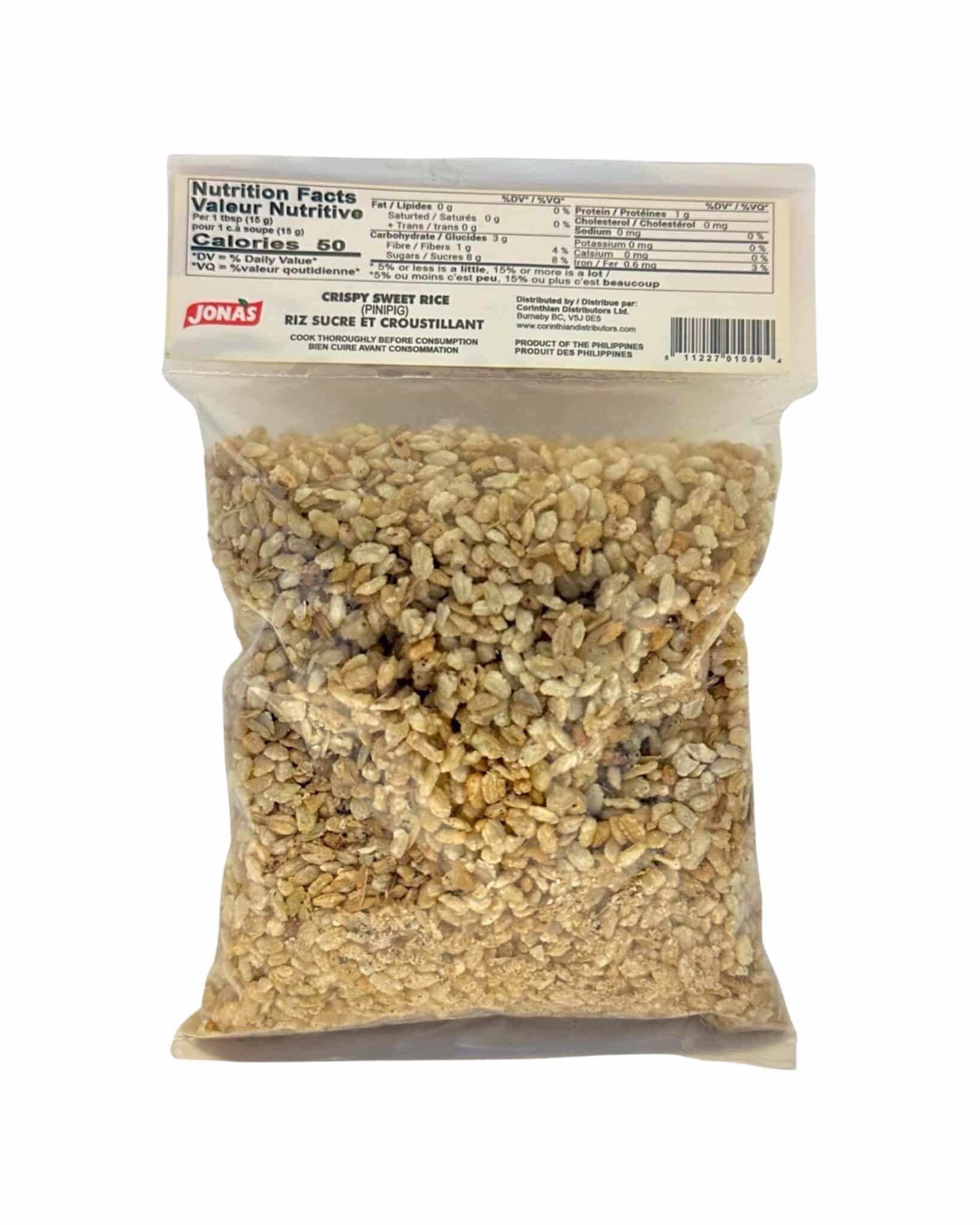 JONAS Crispy White Rice (Pinipig) | Corinthian Distributors