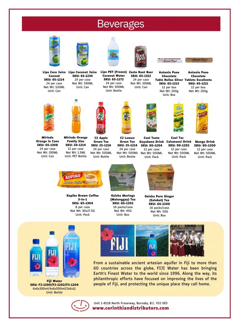 Product Catalogue - Corinthian Distributors